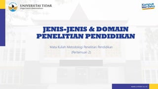 Materi Jenis Domain Penelitian Pendidikan.pdf