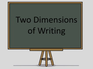 Two Dimensions of Writing | PPTX | Freelance Writing | Content Production