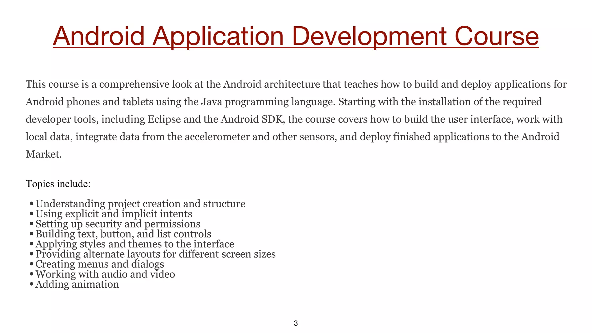 Experience The Best Android Programming Training Here | LW India | PPT