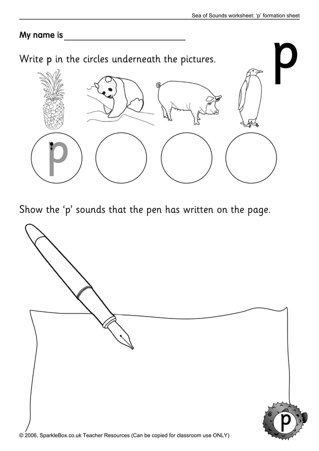 Worksheet P p | PDF