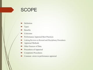 Performance appraisal best practices | PPTX