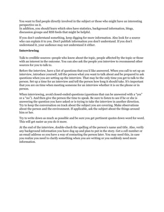 Journalism Fundamentals | DOCX