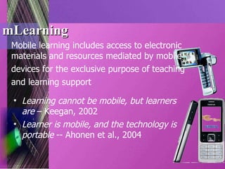 Mobile Technologies for Learning | PPT