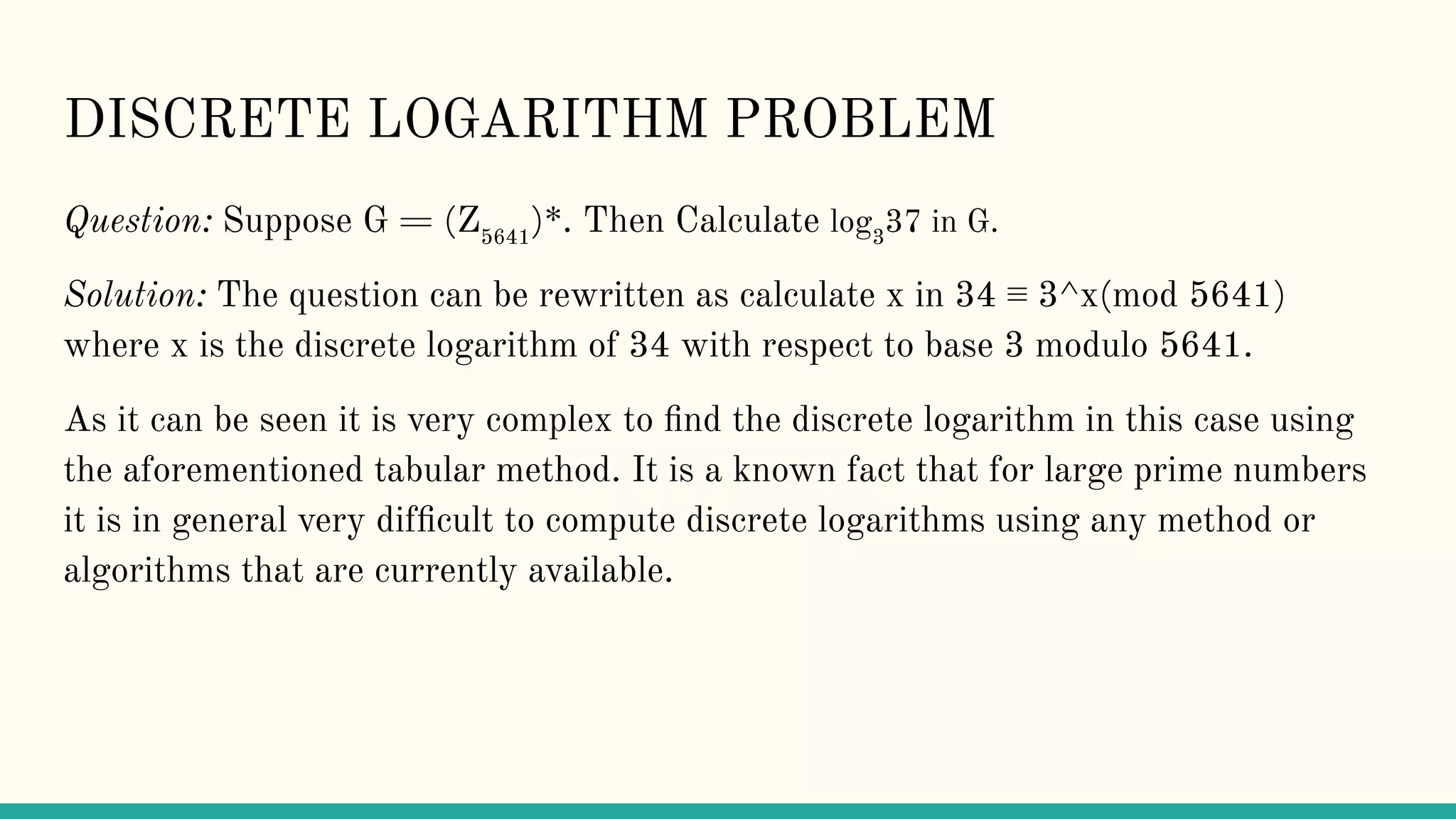 DISCRETE LOGARITHMS.pdf | Physics | Science