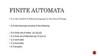 Theory of automata | PPTX