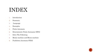 Theory of automata | PPTX