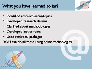 Researching Online and Online Learning Research | PPT