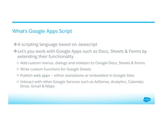 Minimal Fuss Data Transformation Using Google Apps Scripts | PPT