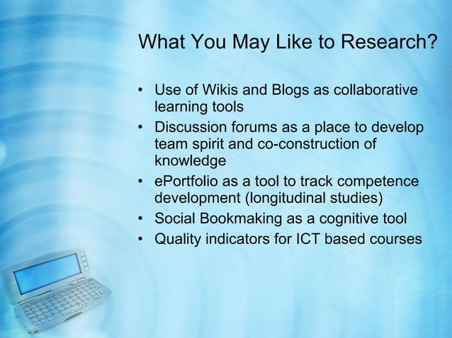ICT in Education and Research Methods | PPT | Education