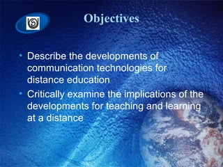 Recent Trends in Communication Technology for Distance Education | PPT