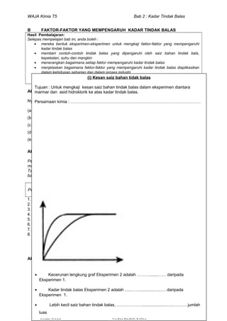 2 kadar tindak balas | DOC