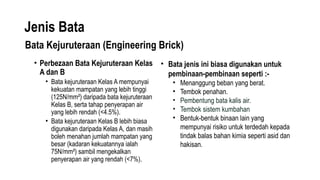 Bahan Binaan dan Teori Kerja Bata Untuk Pelajar Binaan Bangunan | PPTX