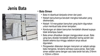 Bahan Binaan dan Teori Kerja Bata Untuk Pelajar Binaan Bangunan | PPTX
