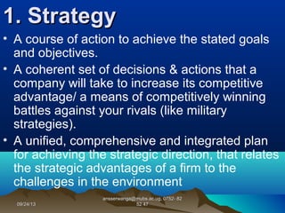 2 key concepts in strategic management | PPT