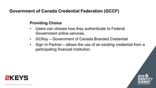 Identity Summit 2015: 2Keys Canadian Digital Identity | PPTX