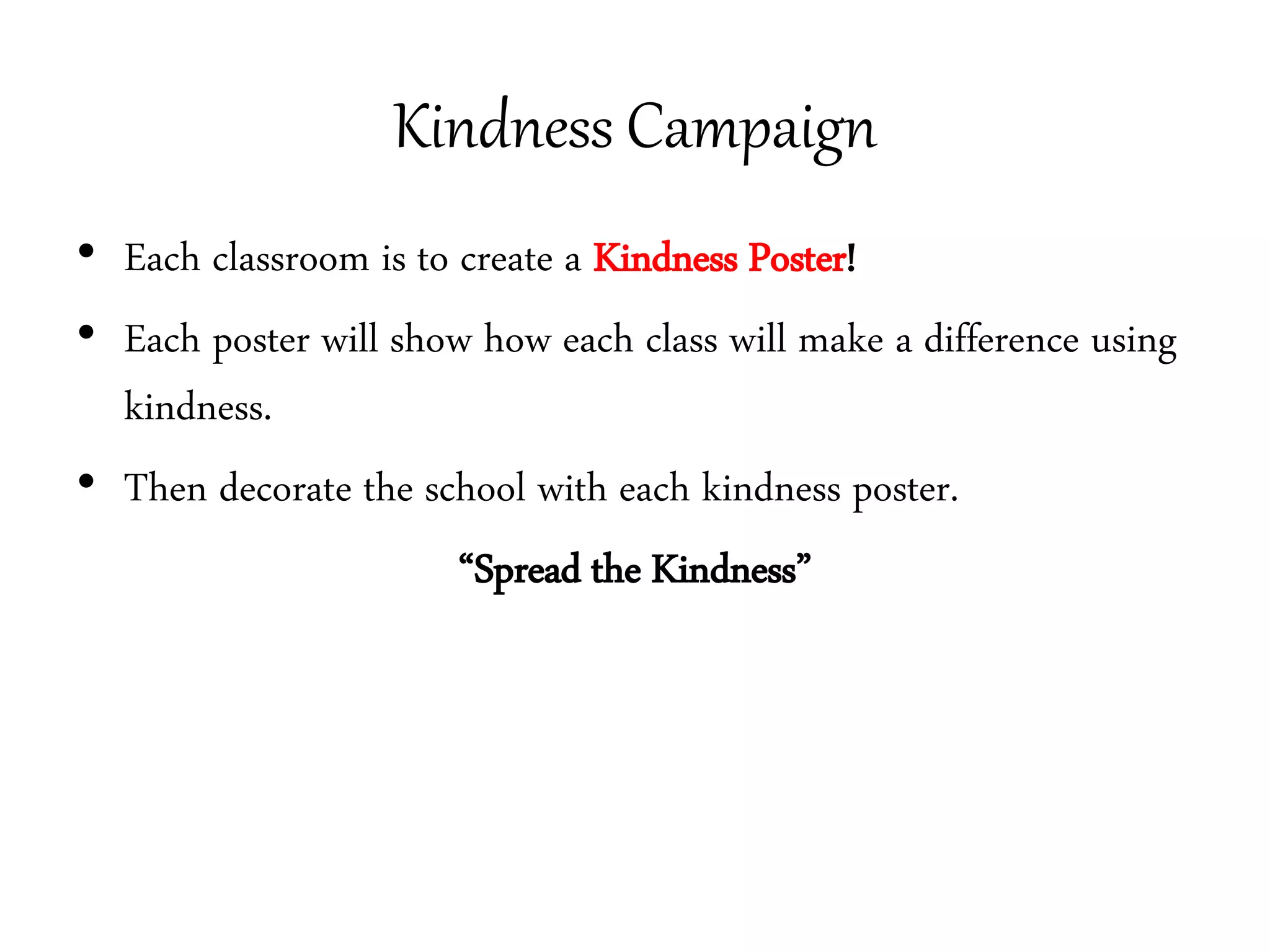2-Preschool Kindness Poster Campaign | PPTX