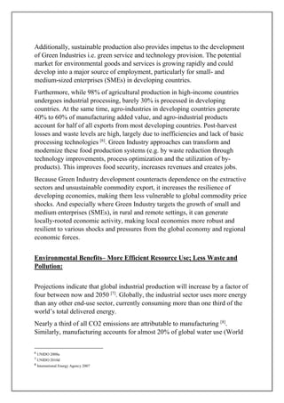 Green Industry Initiative - Sustainable Production | PDF