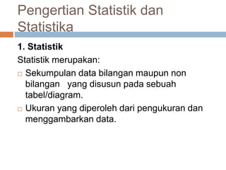 Materi pertemuan 2 KONSEP DASAR STATISTIKA | PPTX