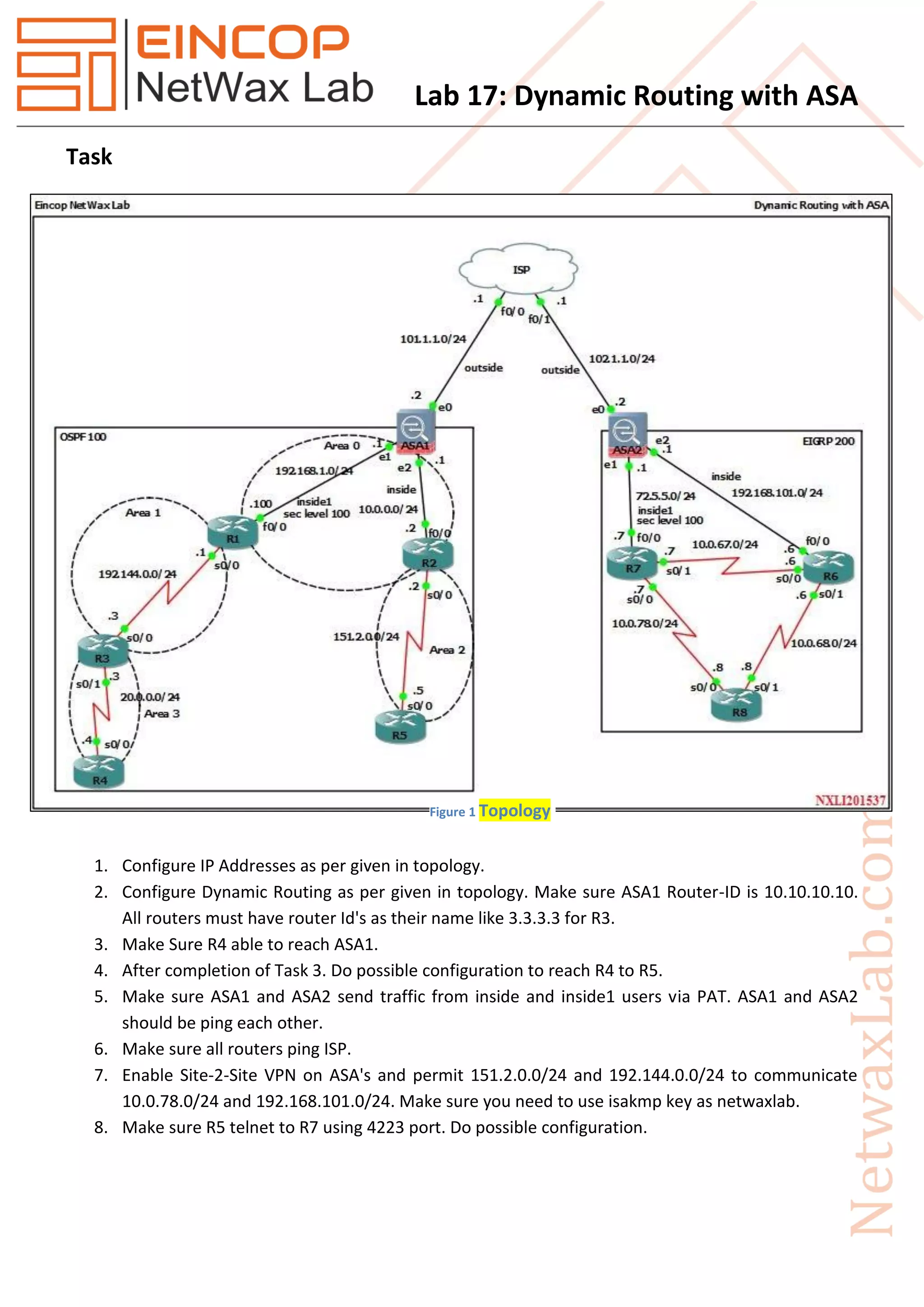 Nxll17 dynamic routing with asa | PDF | Computer Networking | Computing