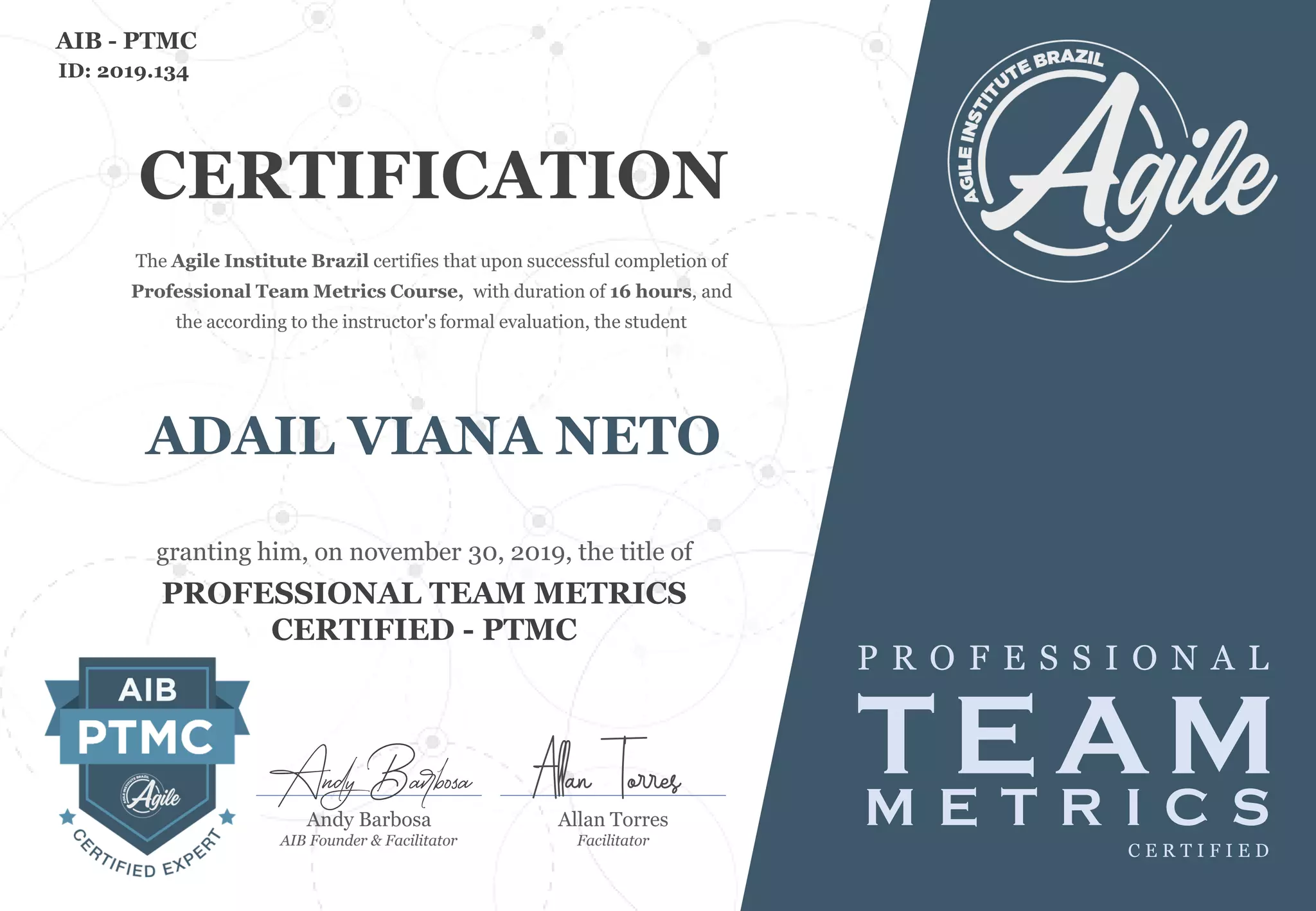 PTMC - Professional Team Metrics Certified | PDF