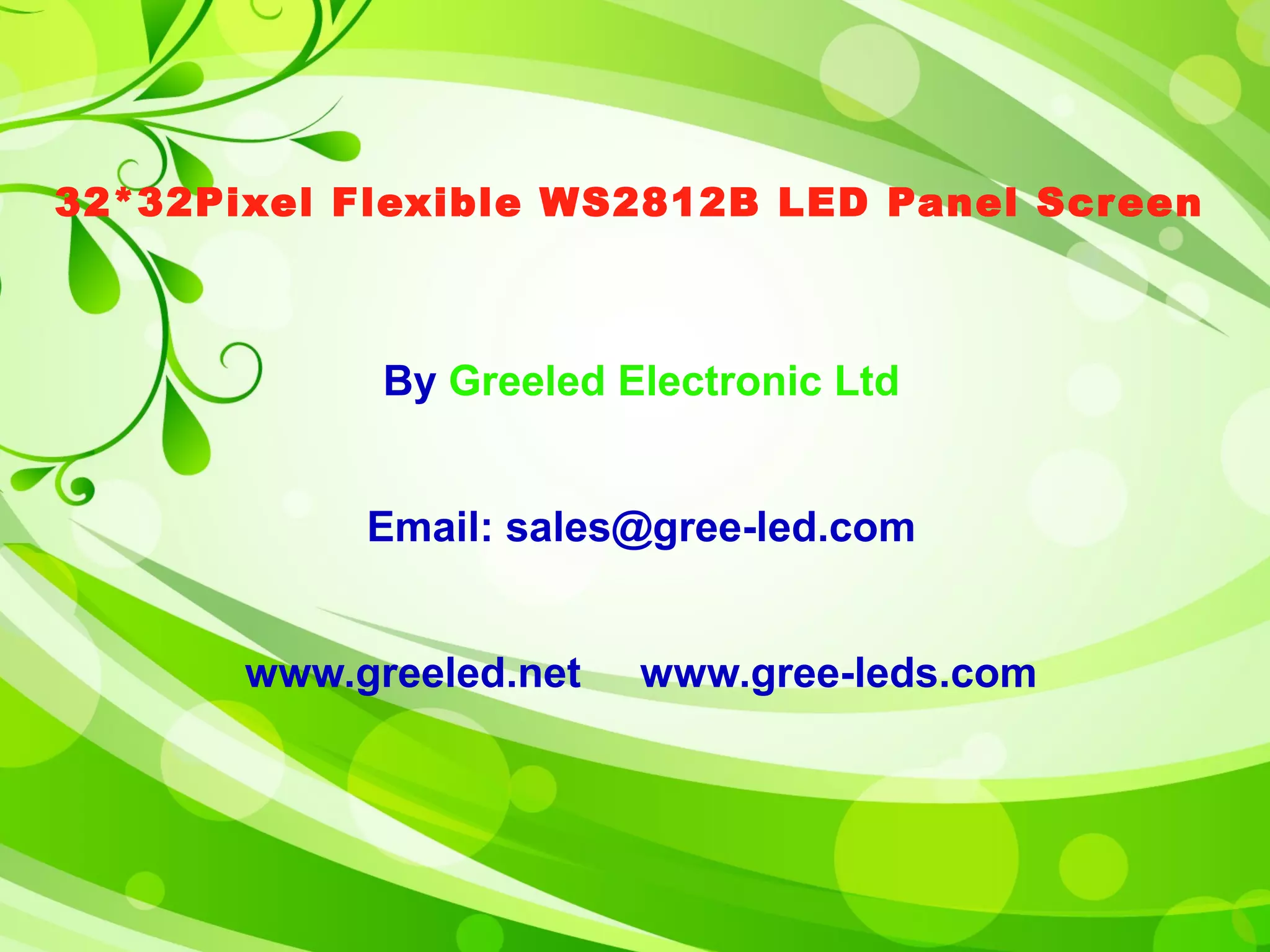 Flexible ws2812 b led panel screen | PPT
