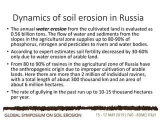 Soil erosion in Russia: state, dynamics, and forecast | PPTX