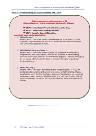 Kuwait Influenza Case Management guidelines for 3nd Flu Workshop 2017 | PDF
