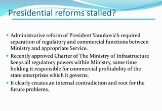 Ports of Ukraine: Competition obstacles in stevedoring: reforms de-jure ...