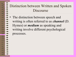 2 l2 spoken&written-discourse | PPT