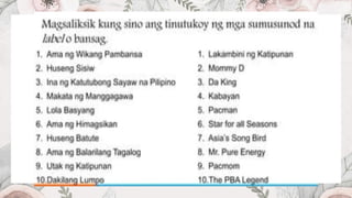 labeling na gamit ng wika filipino 11121 | PPT
