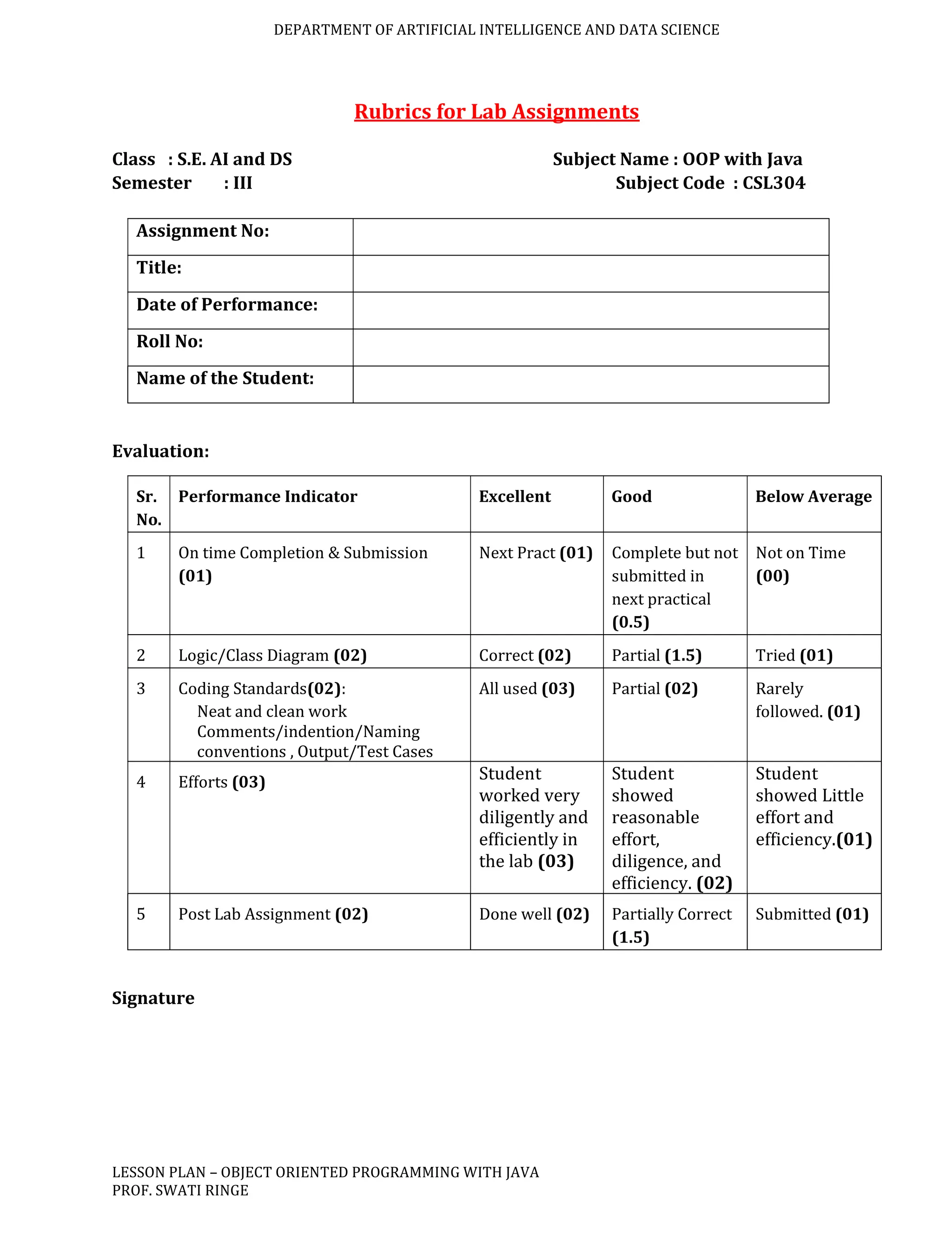 object oriented programming lab experime | PDF object oriented programming lab experime | PDF