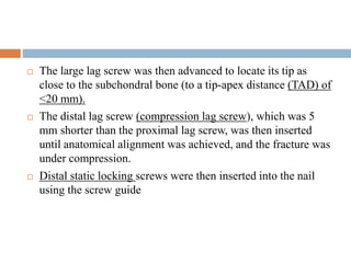Outcome of intertrochanteric fractures treated by intramedullary nail ...