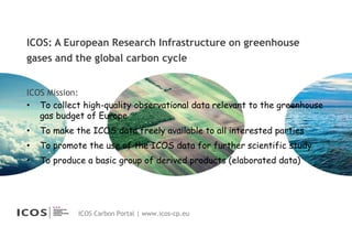 ICOS: Integrated Carbon Observation System Open data to open our eyes ...