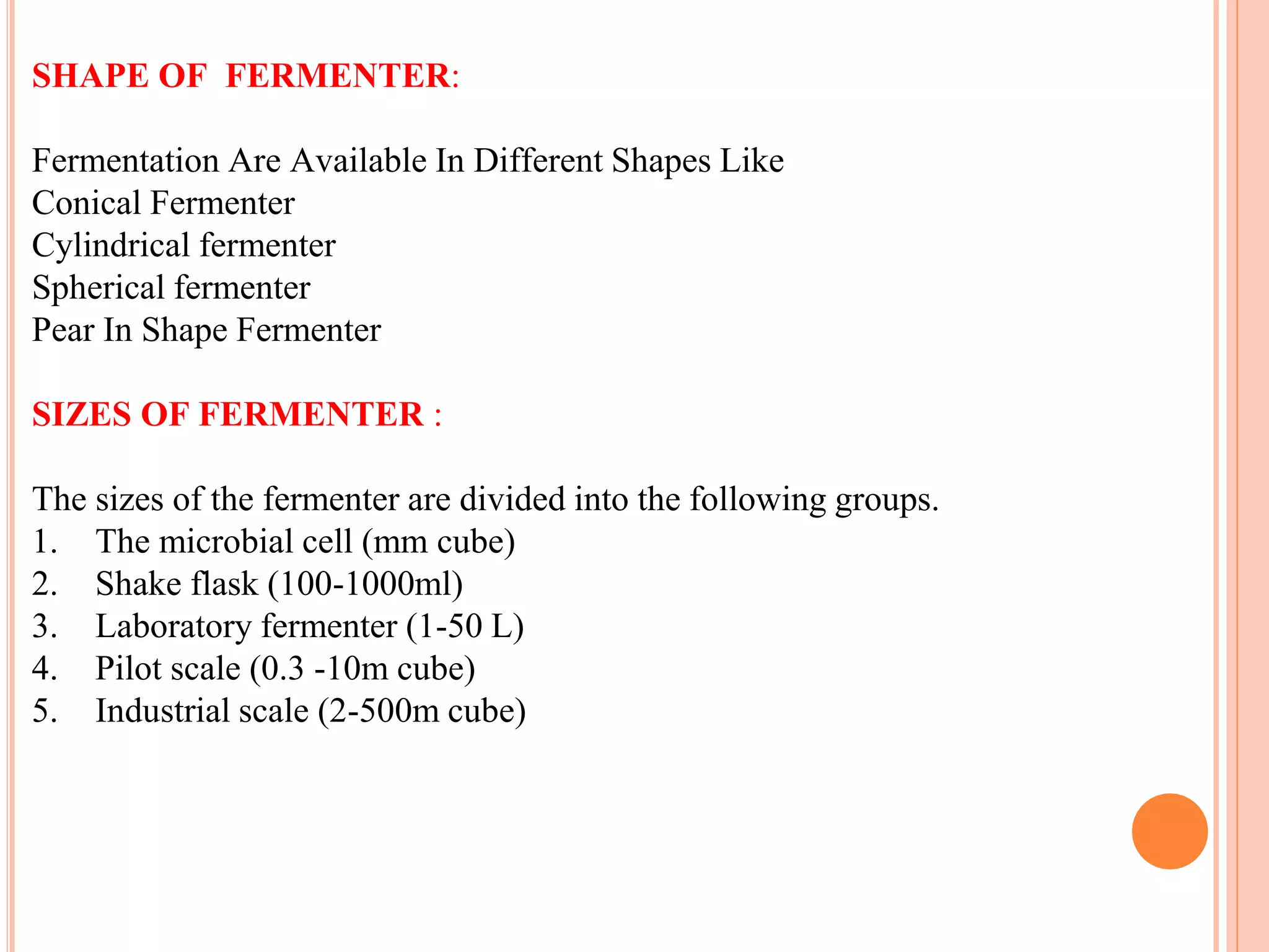large scale production fermenter | PPTX