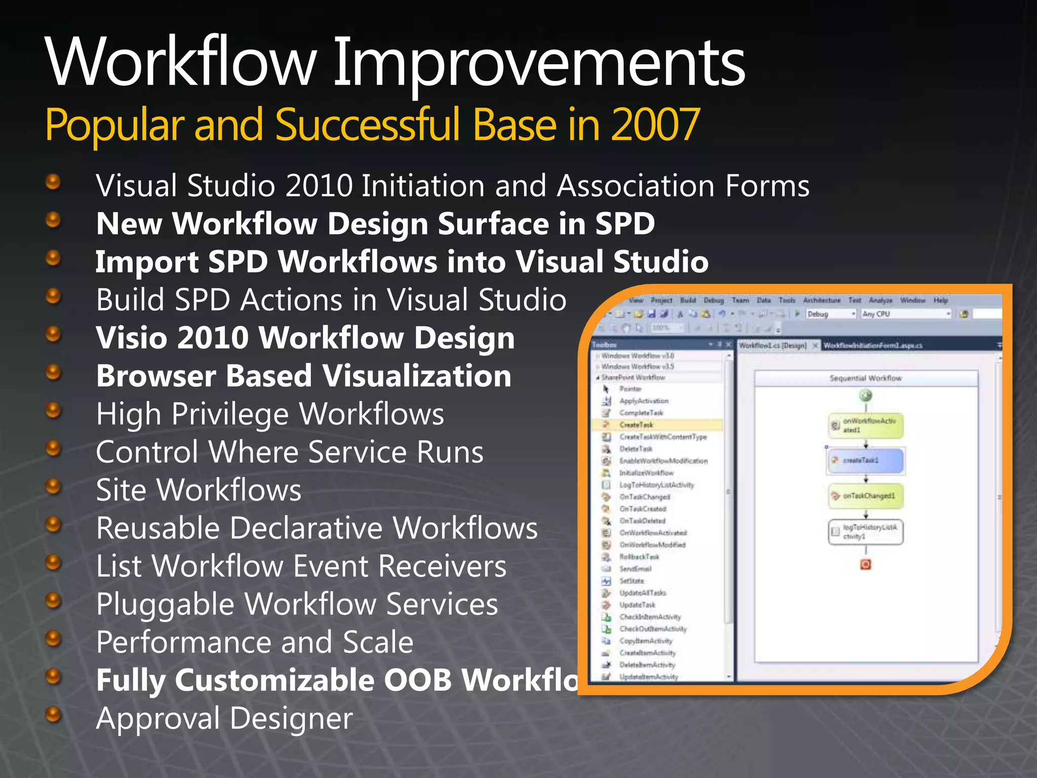 SharePoint 2010 developer overview (in Visual Studio 2010) | PPT