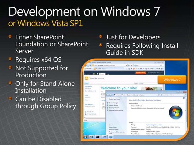 SharePoint 2010 developer overview (in Visual Studio 2010) | PPT