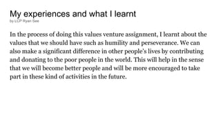 Bb values venture | PPT