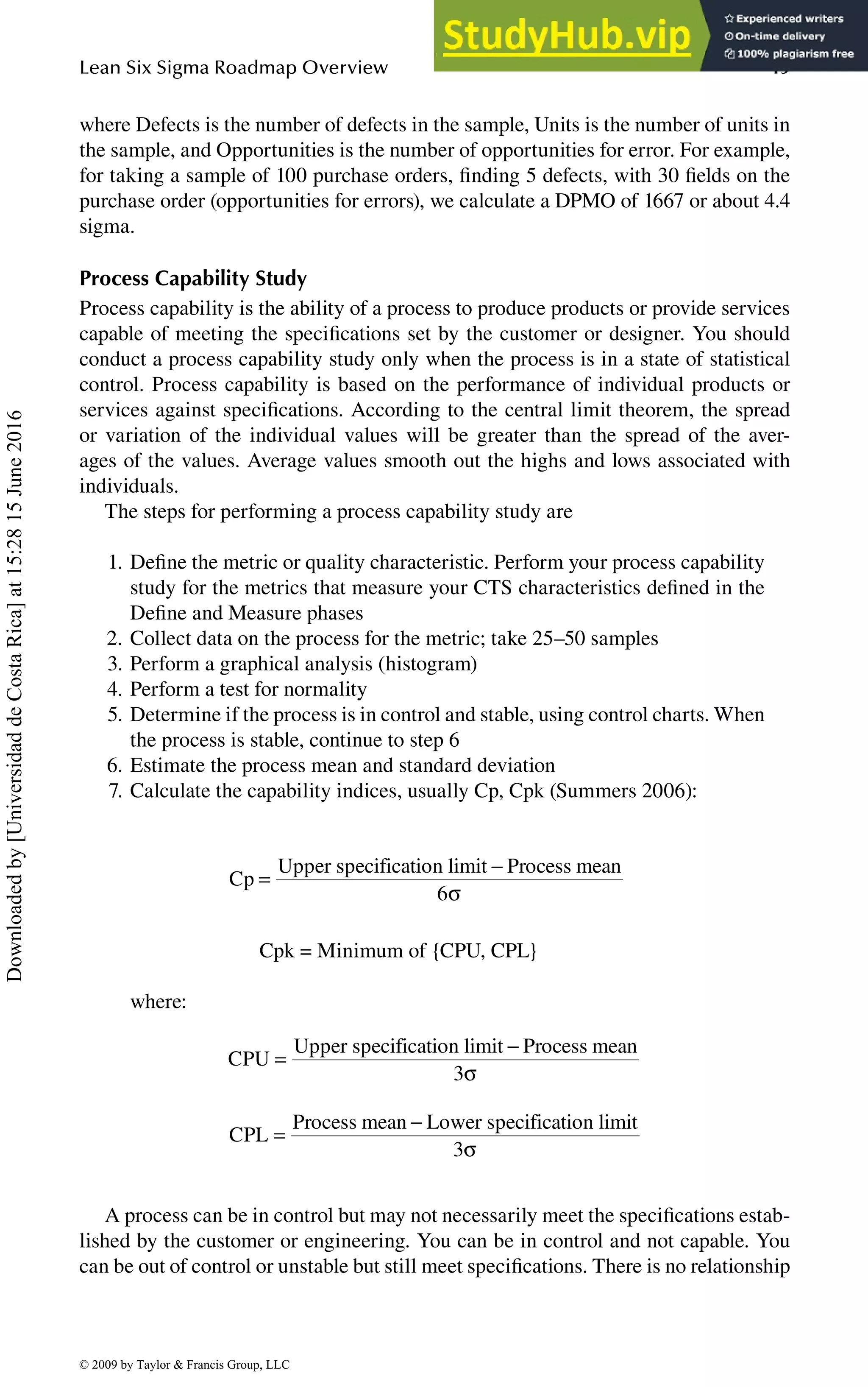 2 Lean Six Sigma Roadmap Overview Pdf