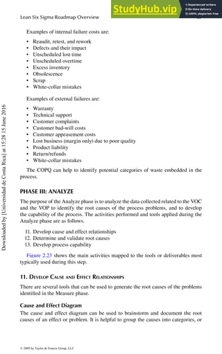 2 Lean Six Sigma Roadmap Overview | PDF