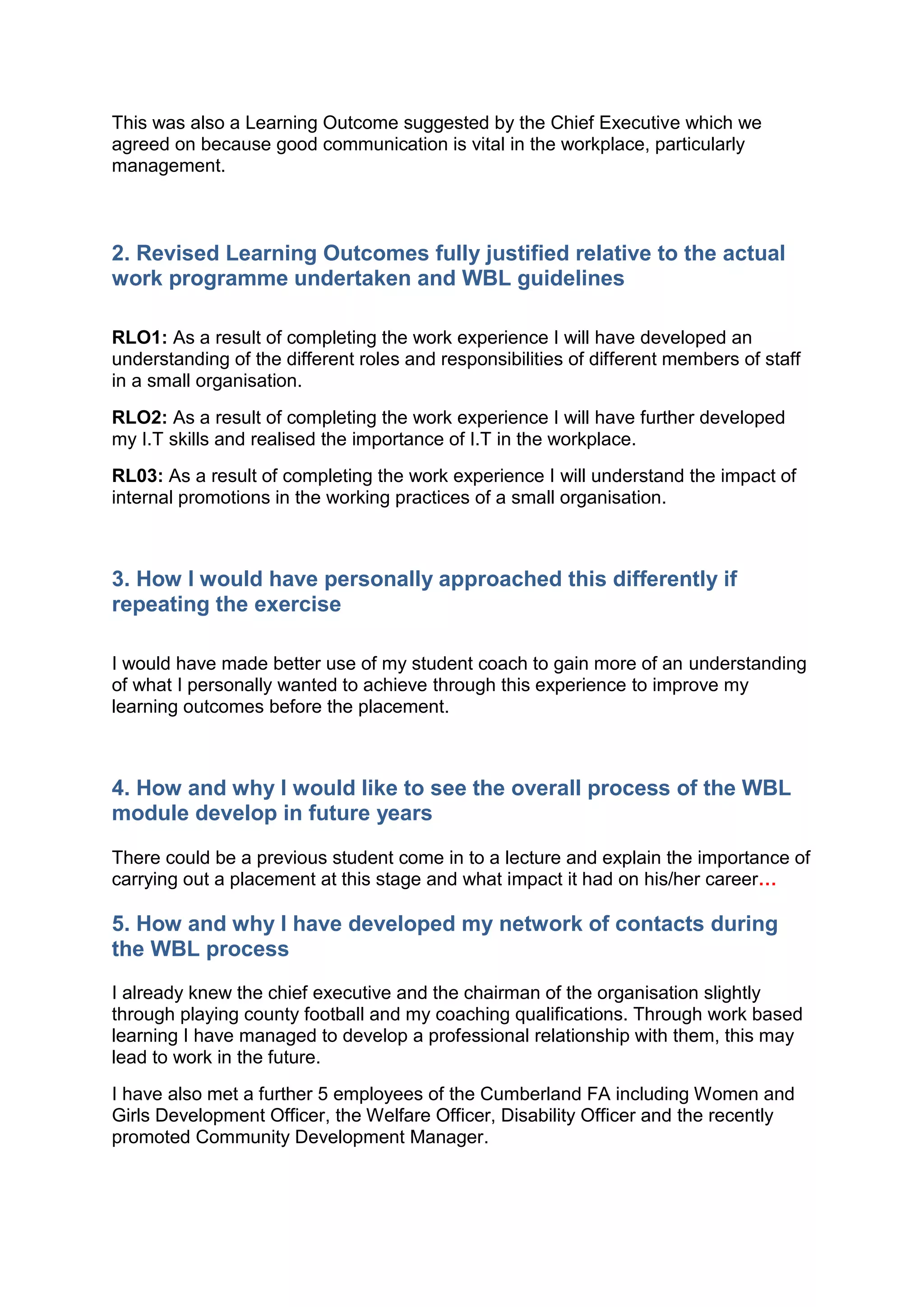 Learning Agreement & Process Review | DOCX