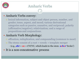 Learning Morphological Rules for Amharic Verbs Using Inductive Logic Programming | PPT