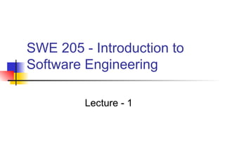 2_lecture1-introduction to Software Engineering | PPT