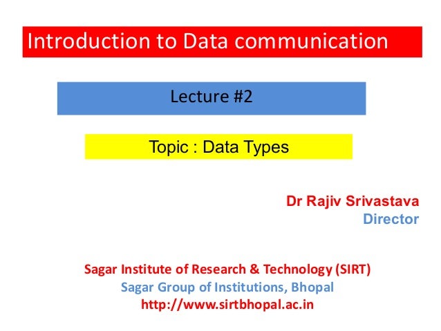 Data Communication And Computer Networks Data Types 