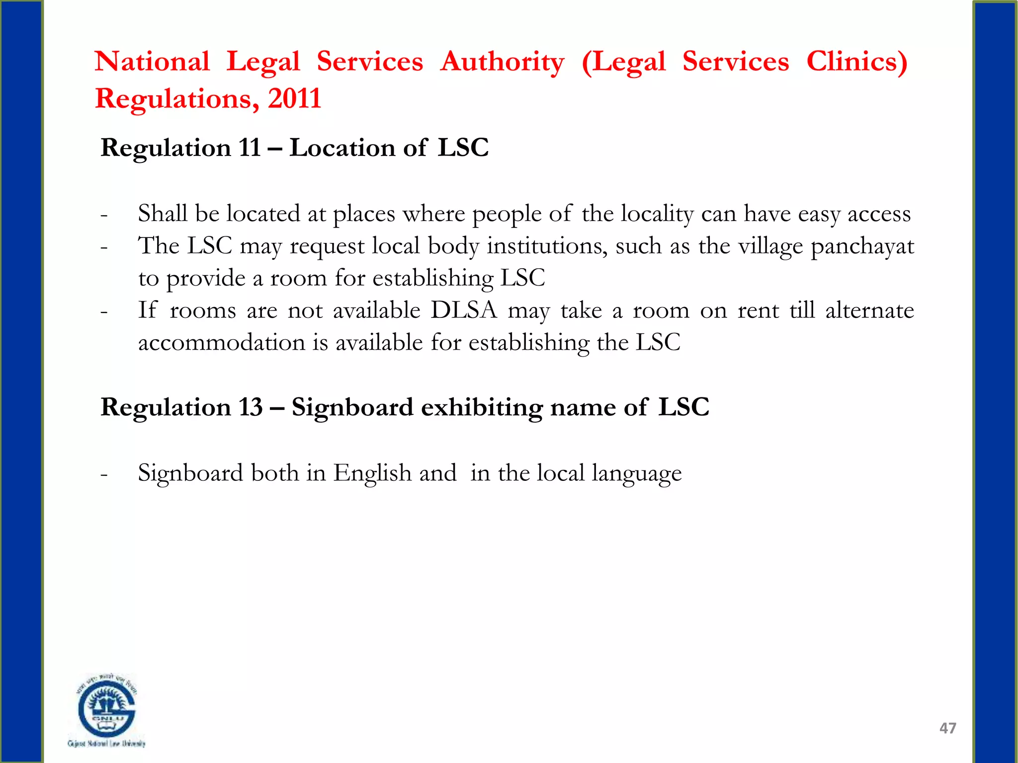 Important Provisions on Legal Services Authorities Act | PPTX