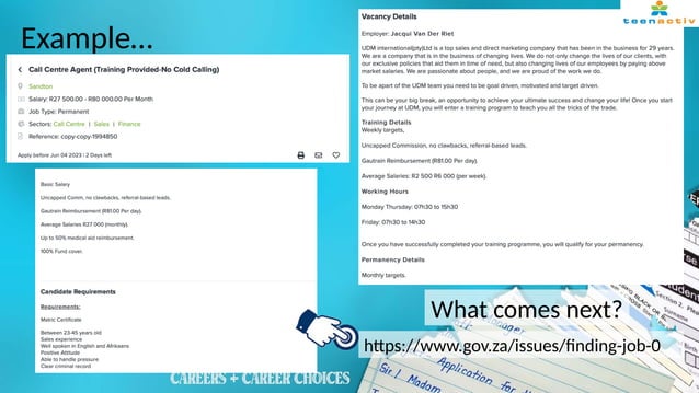Life Orientation lesson Grade 11 Career and career choices. | PPTX