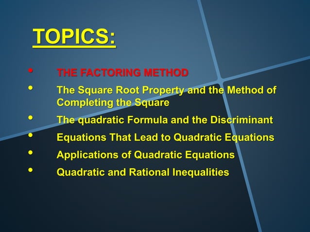 2 lesson 1 the factoring method | PPT
