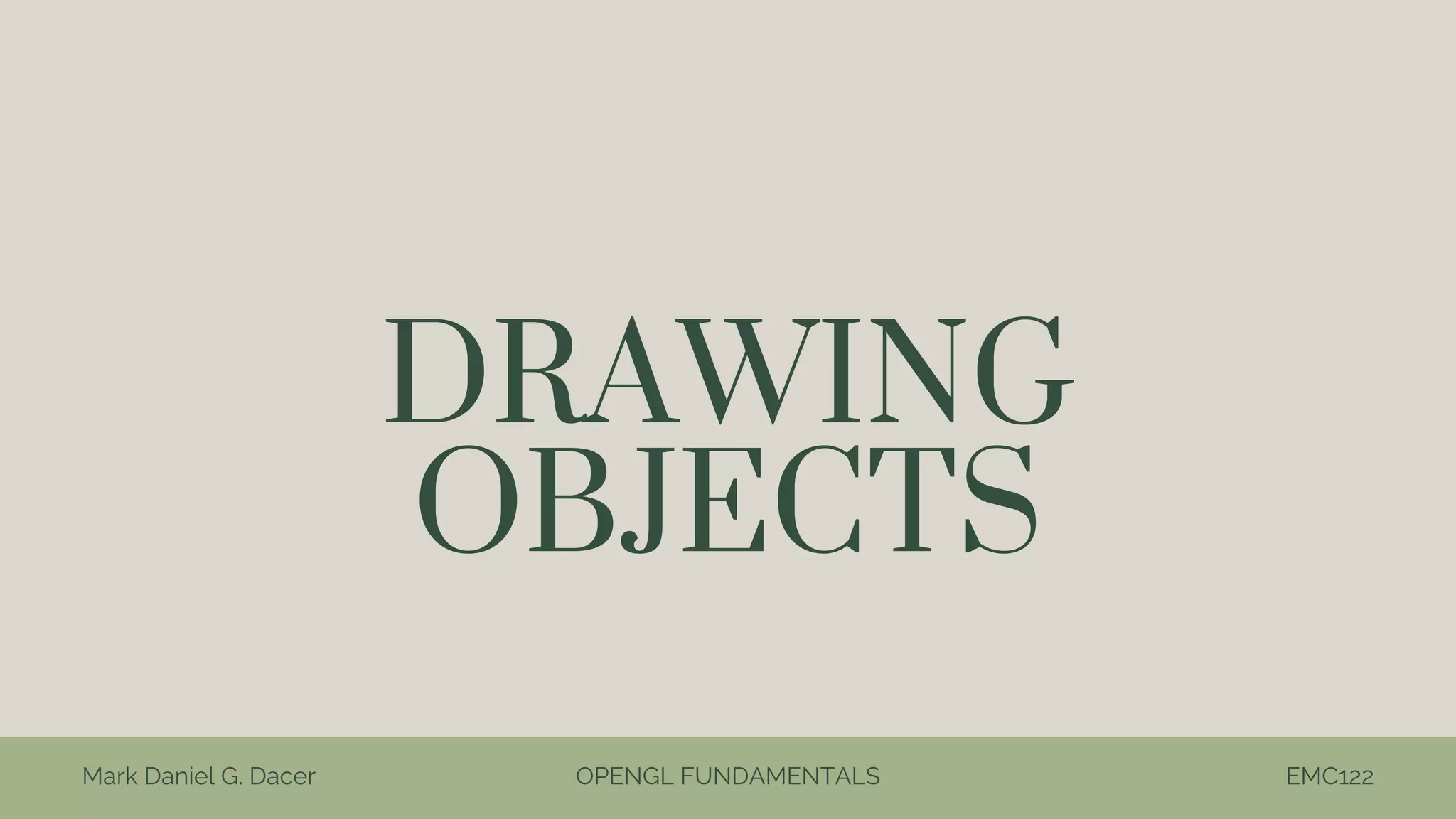 Lesson 2 - Drawing Objects | PDF