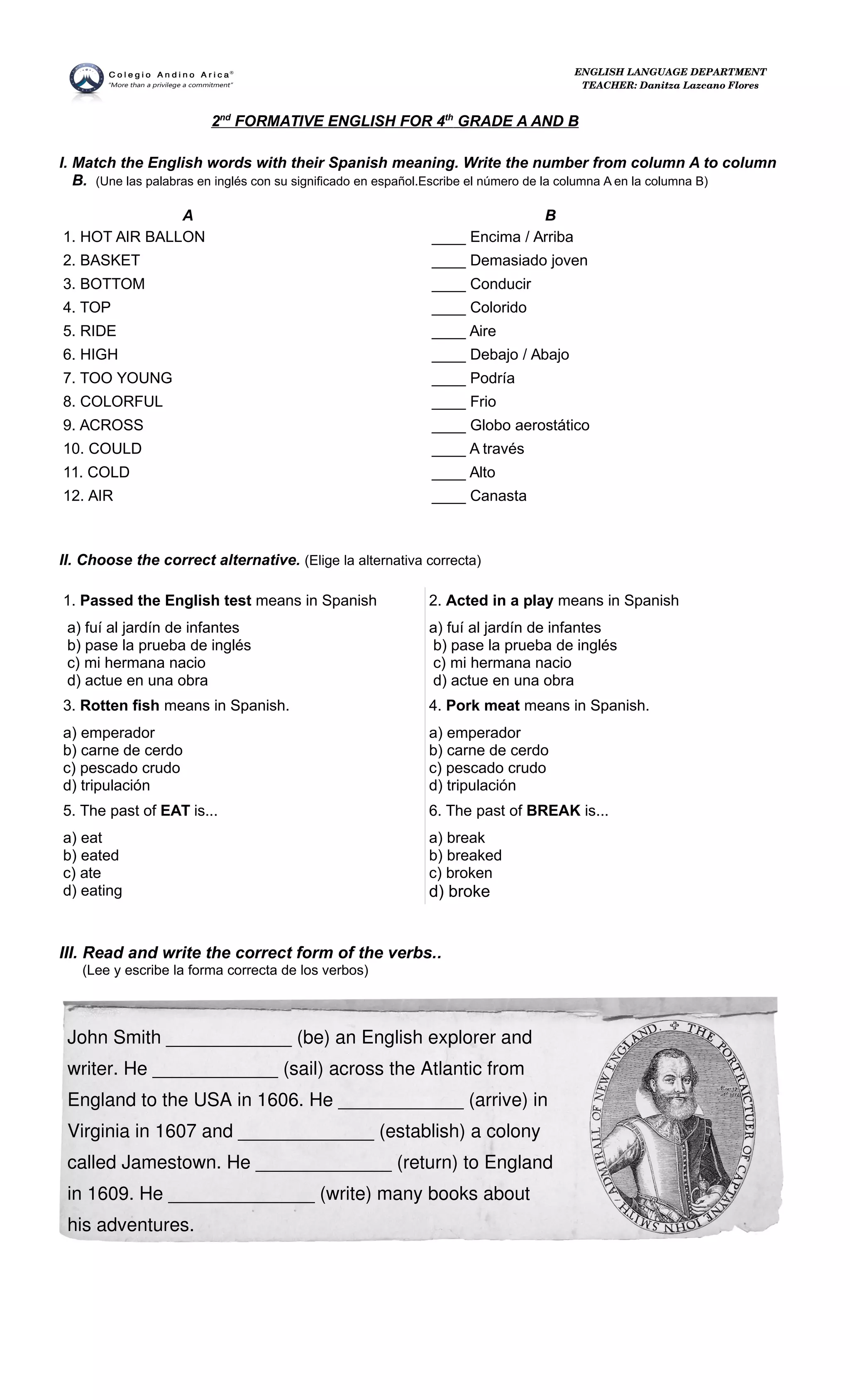 2 let's explore formative test thumbs up 4 | PDF