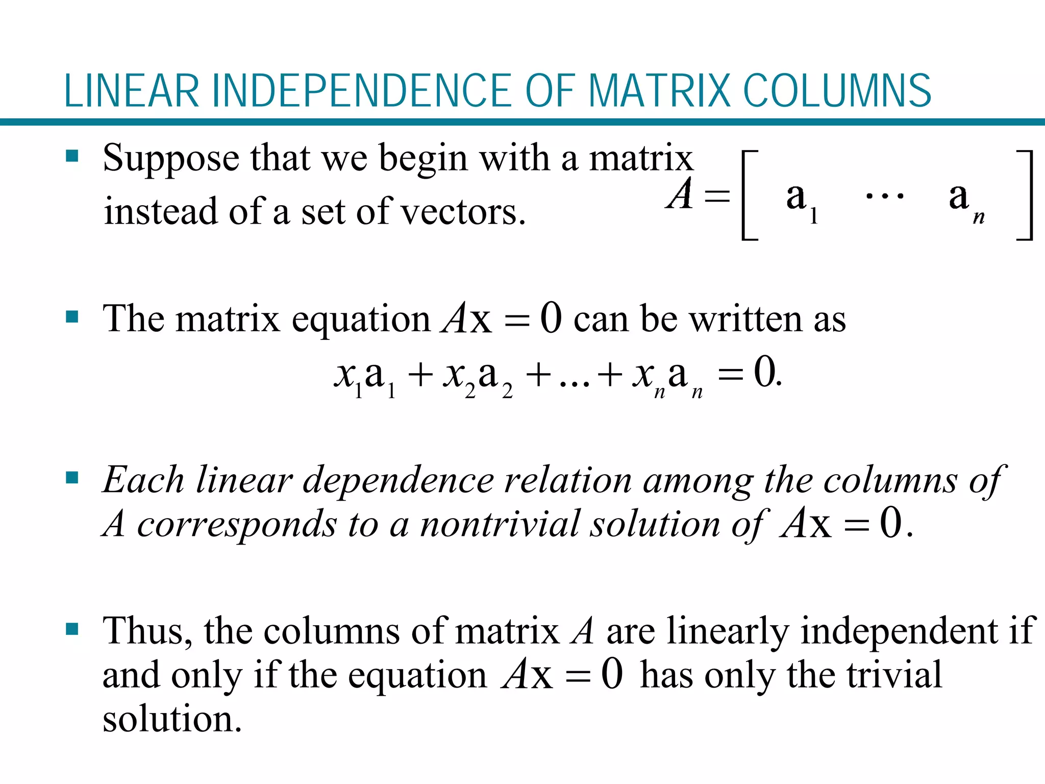 2 linear independence | PDF