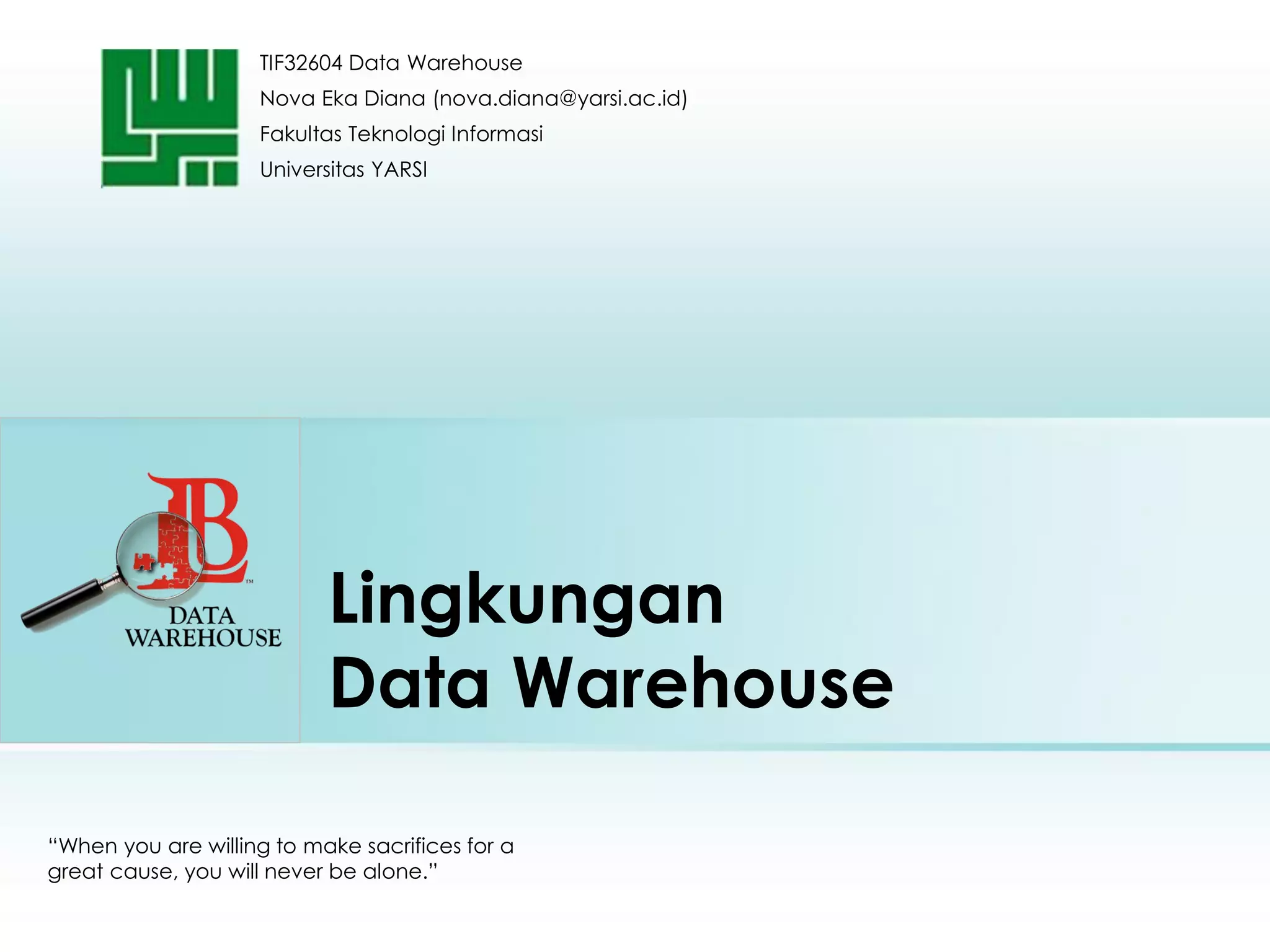 Lingkungan Data Warehouse | PDF
